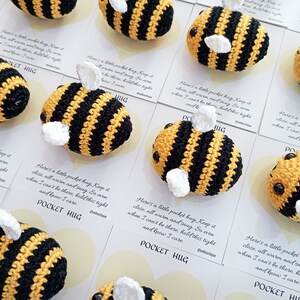 Crochet Bee, Pocket Hug Bee, Handmade Crochet Hug Gift, Miss You Gift ...