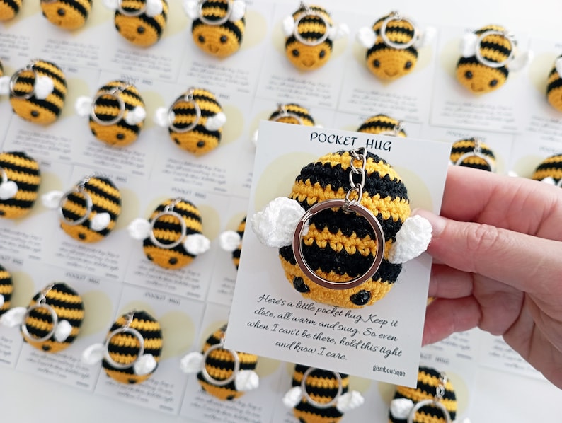 Crochet Pocket Bee, Handmade Hug Token, Mother's Day Gift - Etsy
