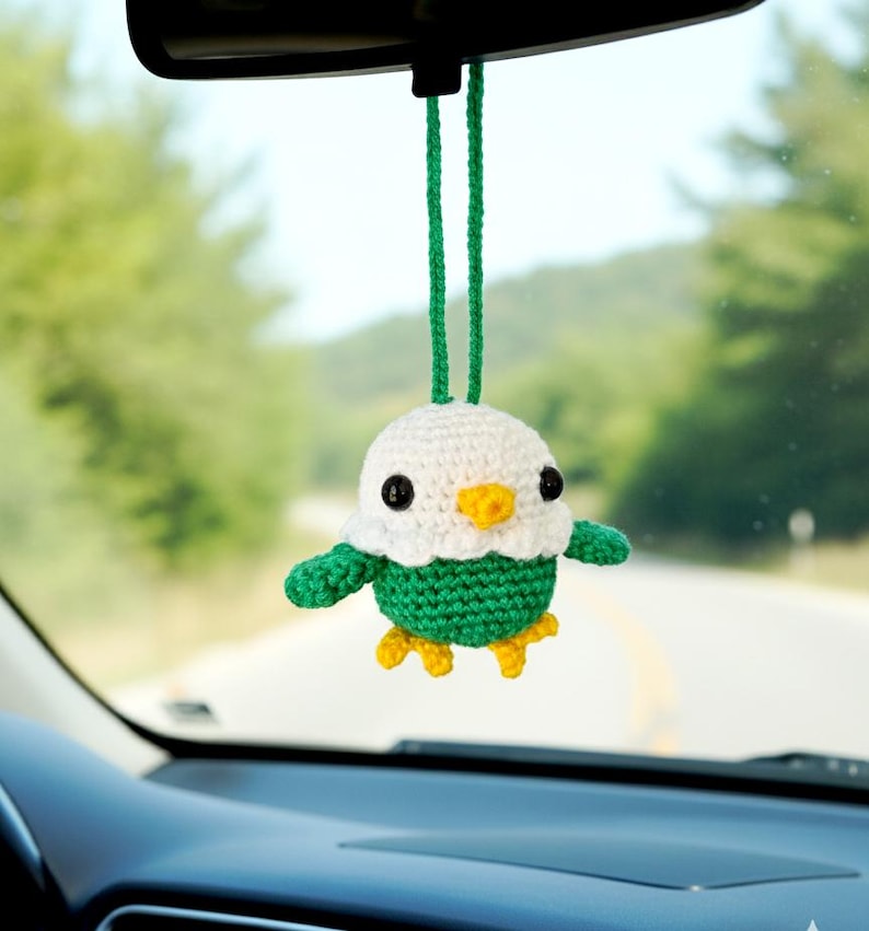 Crochet Bald Eagle Car Charm: Handmade Patriotic Keychain, Mother's Day ...