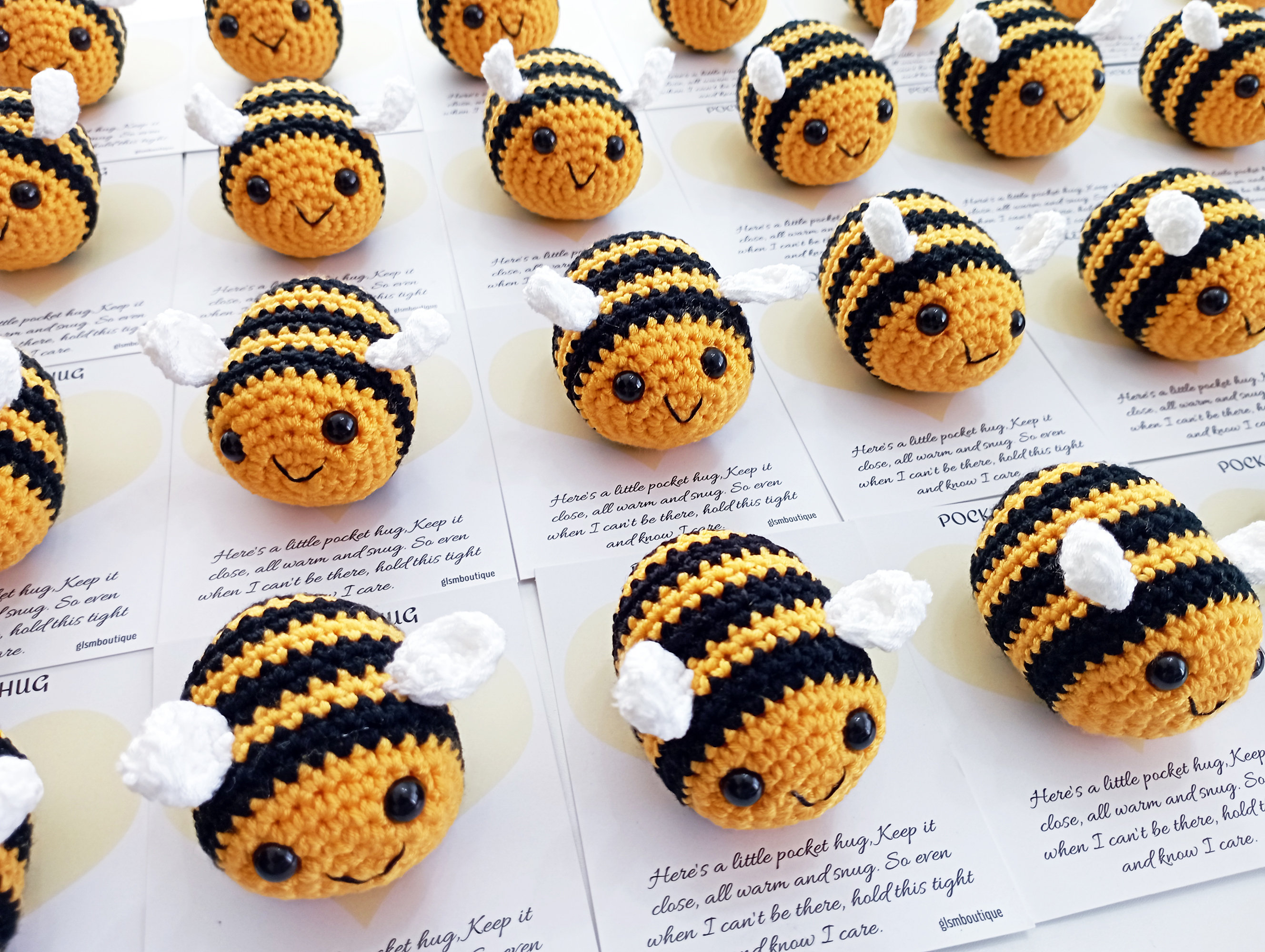 Crochet Pocket Bee, Handmade Hug Token, Mother's Day Gift - Etsy