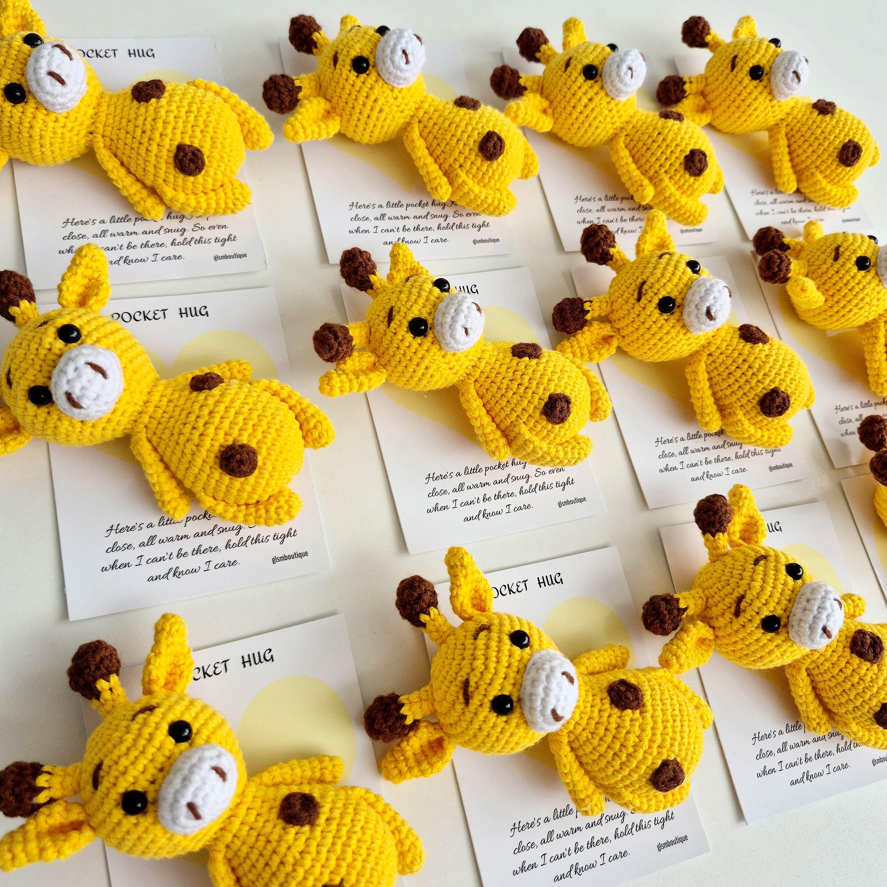 Crochet Giraffe Pocket Hug: Handmade Amigurumi Plush Gift, Mother's Day ...