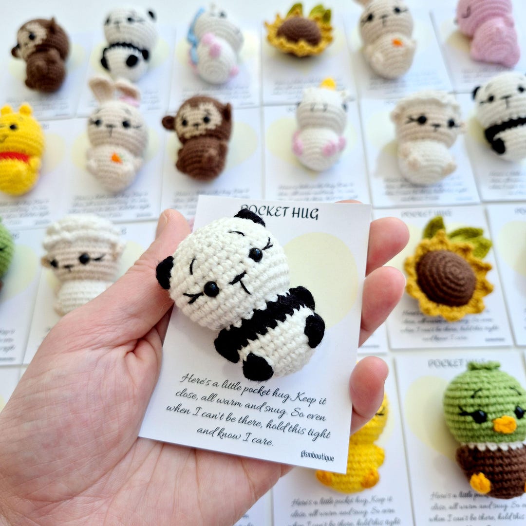 Handmade Pocket Hug Plushie: Amigurumi Comfort Toy, Anxiety Relief. - Etsy
