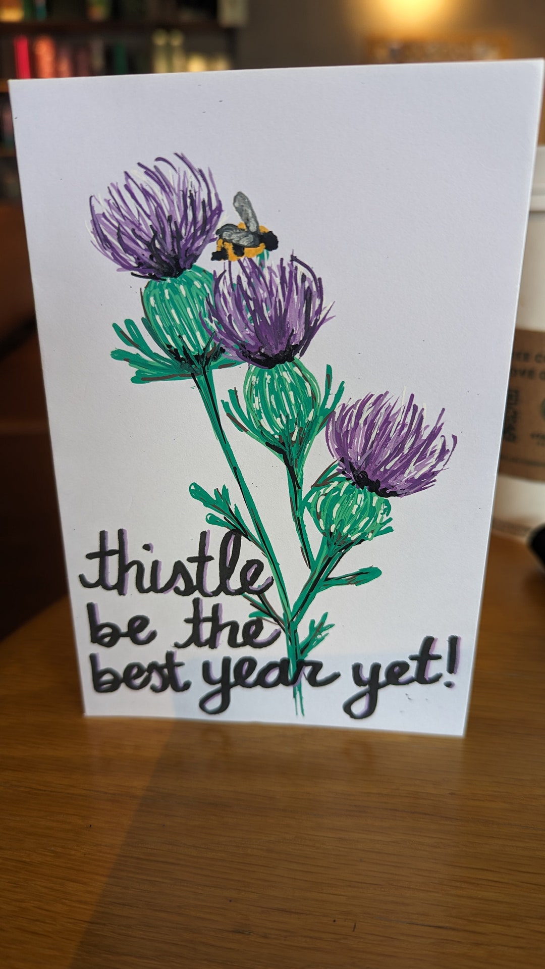 Heartfelt and Handmade Birthday Card With Thistles, thistle Be the Best ...