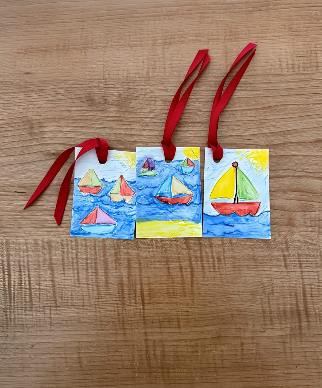 Sailboat Gift Tags, Handmade Sail Boat Gift Tags Set of 3, Nautical ...