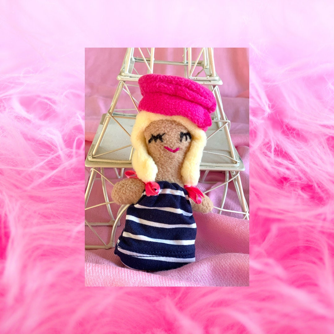 Paris Girl Handmade Plush Doll, Paris France Doll, Little Parisian Girl ...