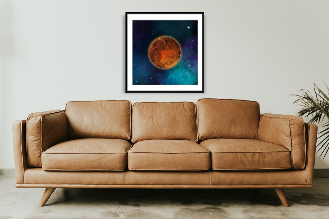 Printable Digital Painting of a Gas Giant Planet, Wall Art, Science ...