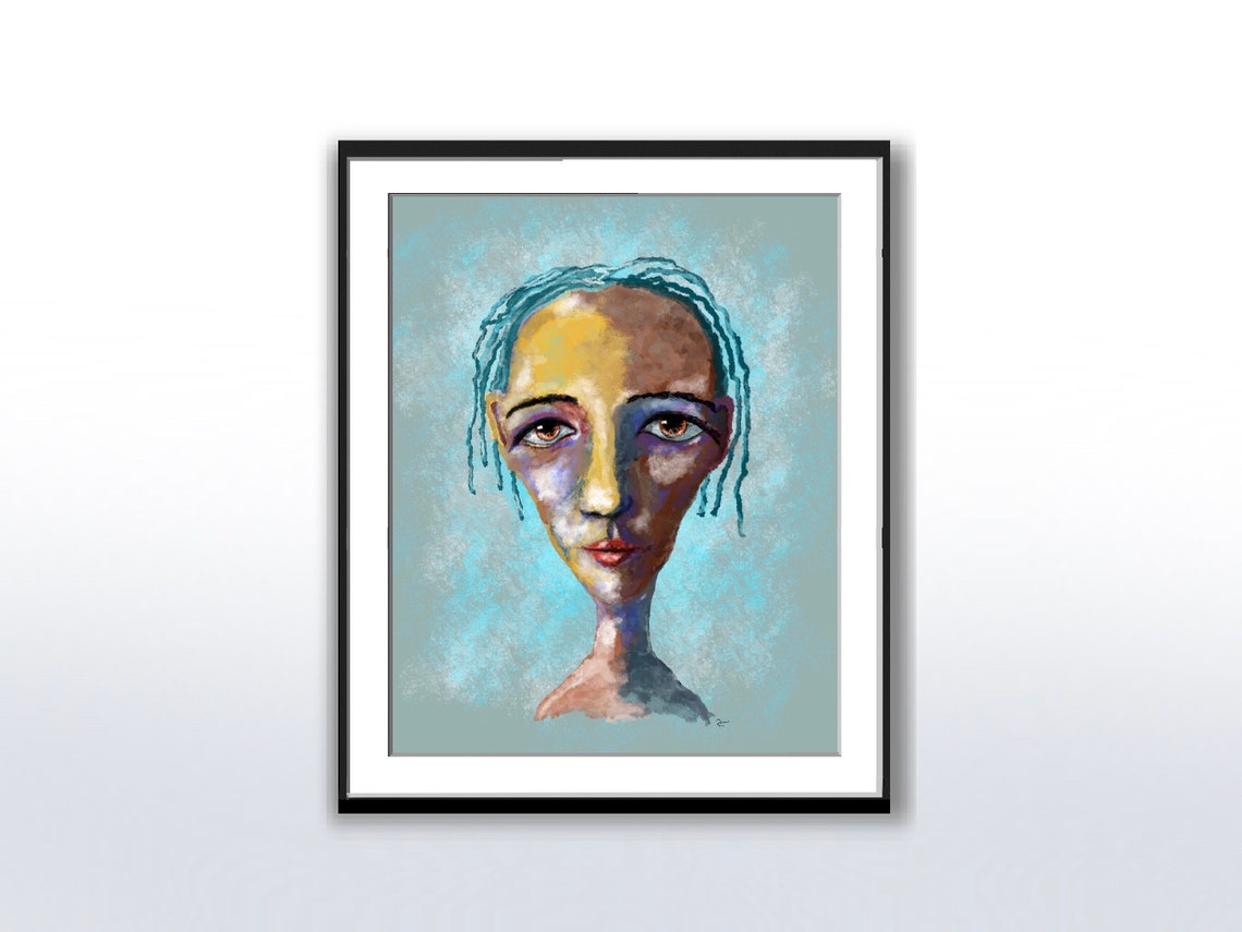 Printable Abstract Portrait Art Abstract Expressionism - Etsy
