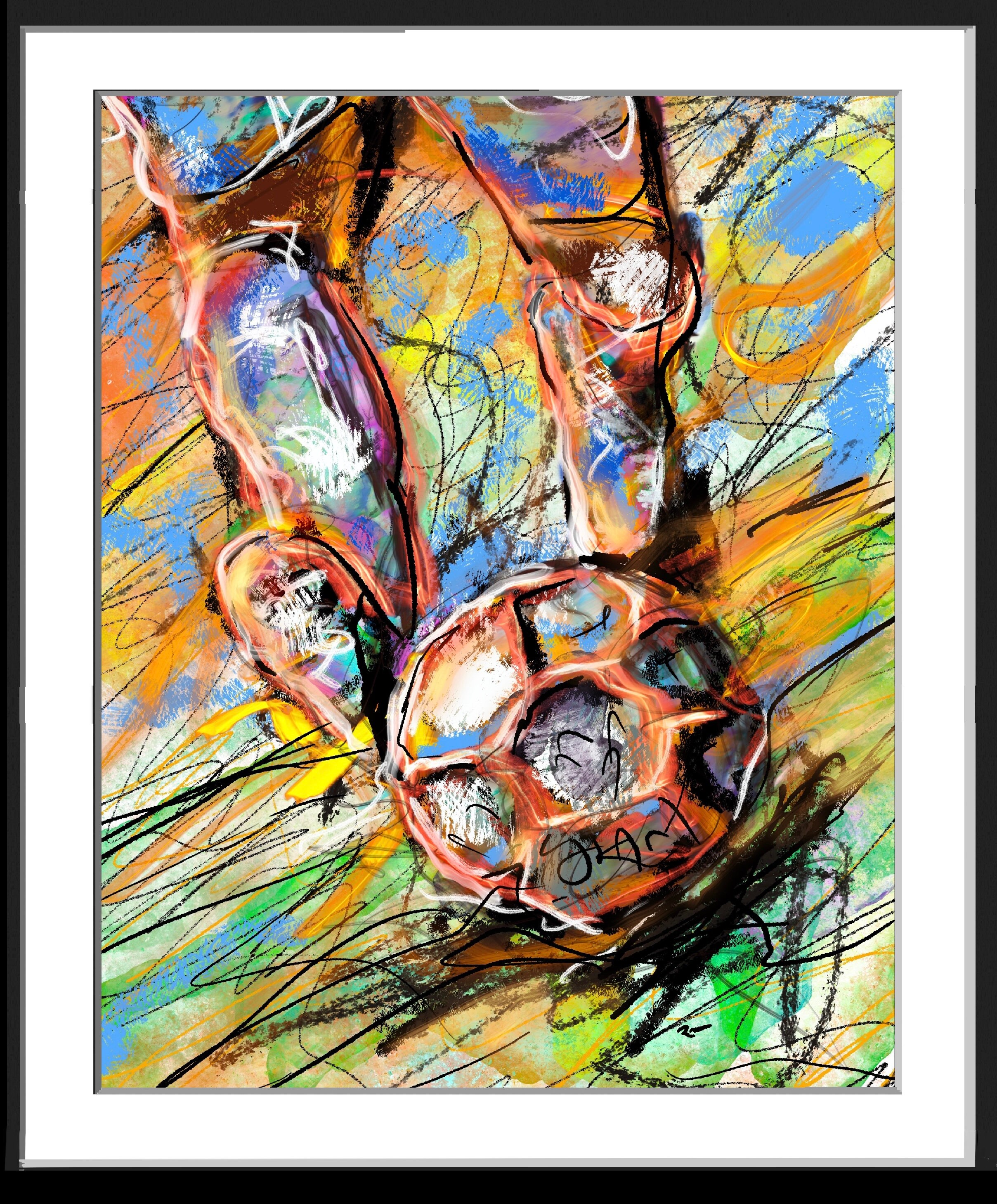 Printable Abstract Futbol Art | Abstract Sport Art | Abstract Soccer ...