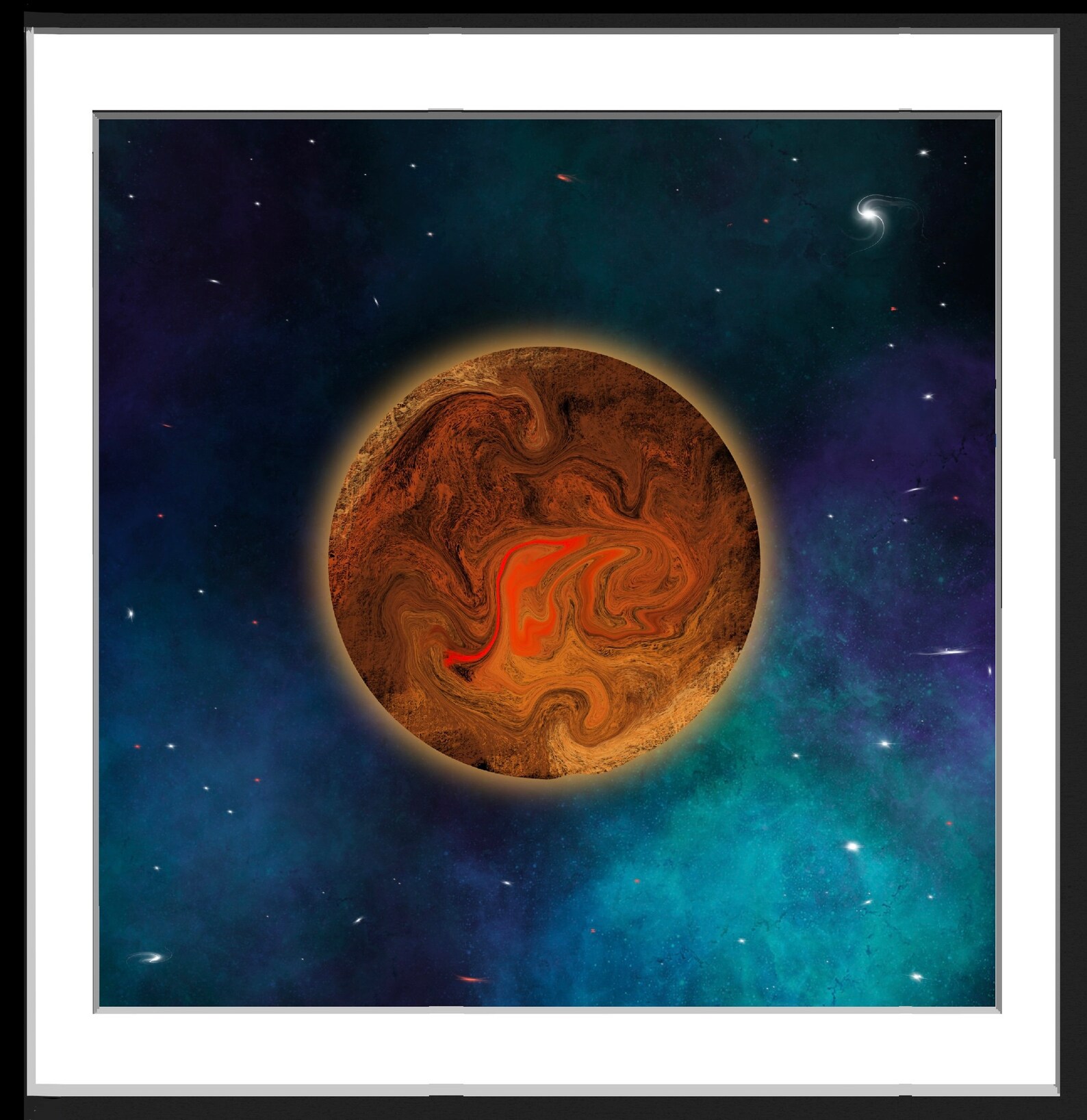 Printable Digital Painting of a Gas Giant Planet, Wall Art, Science ...