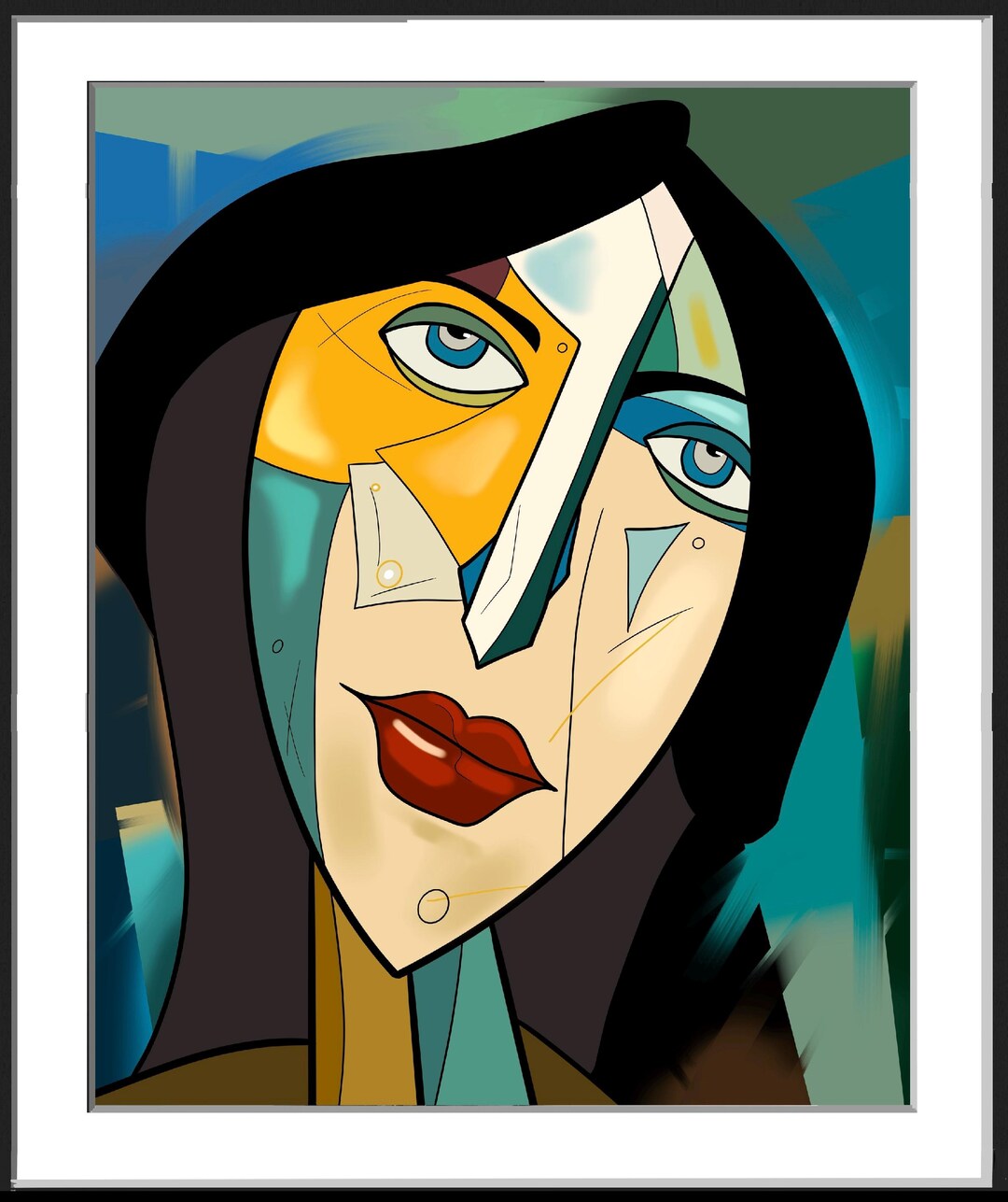 Cubism Portrait | Abstract Cubism | Woman's Face | Picasso Style ...
