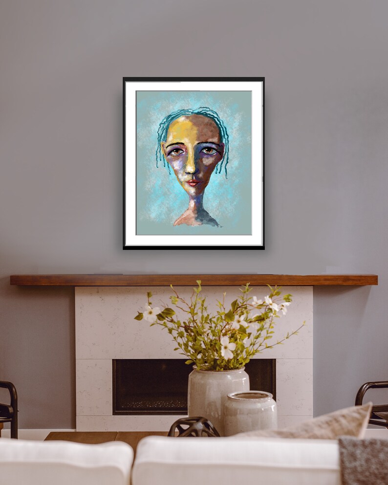 Printable Abstract Portrait Art Abstract Expressionism - Etsy
