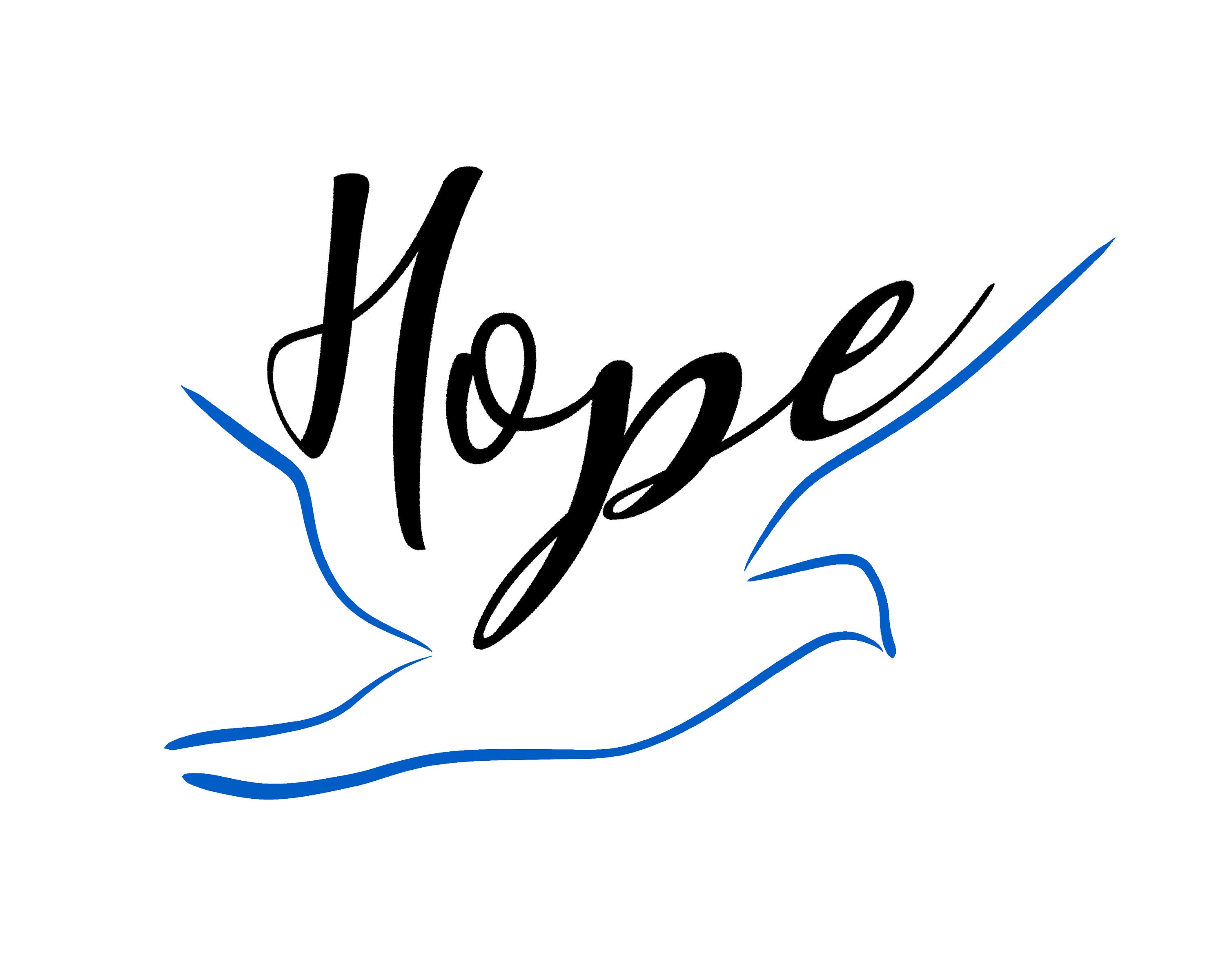 Printable Inspirational Hope Text Riding on Dove Print | Wall Art ...
