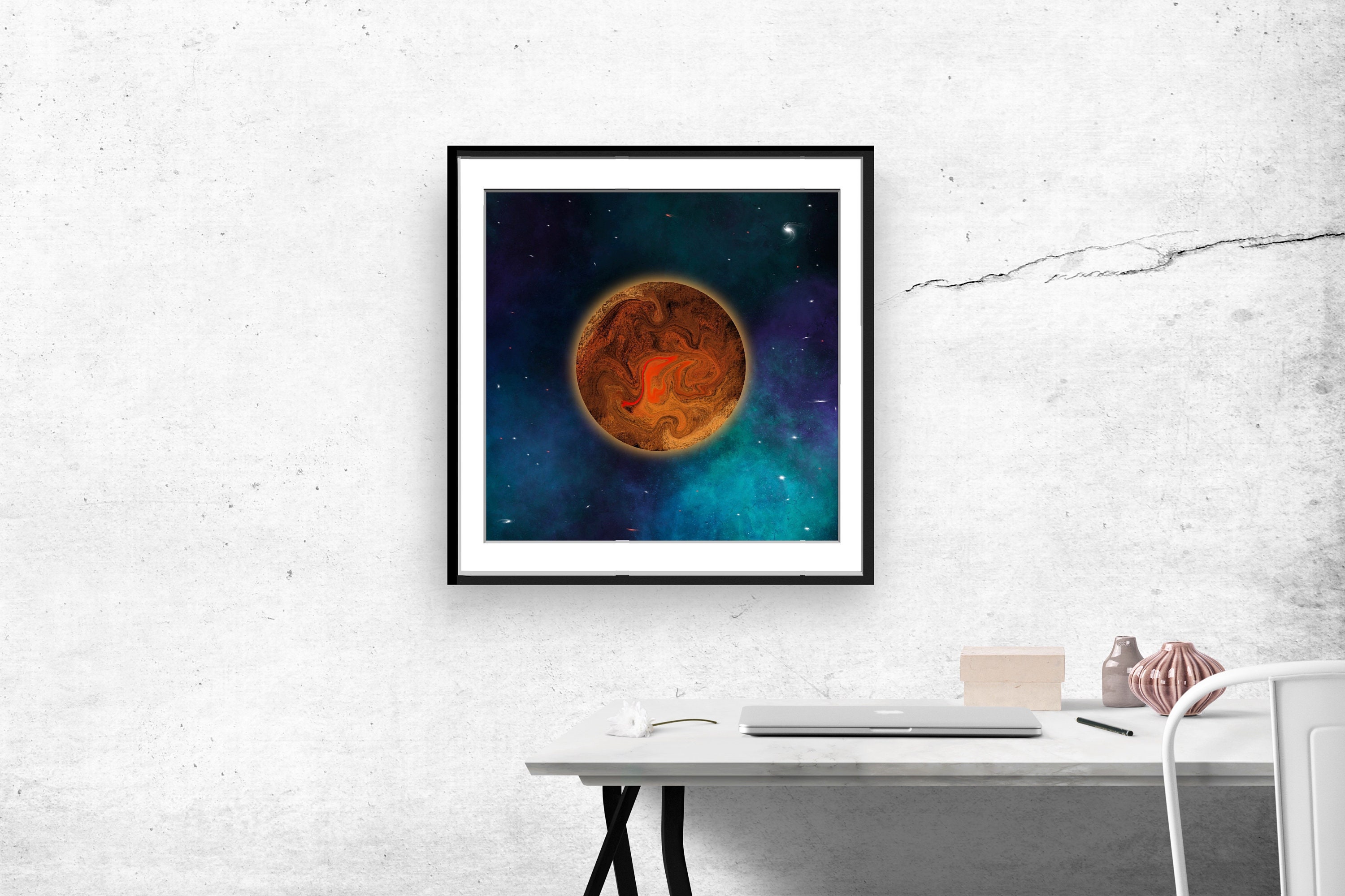 Printable Digital Painting of a Gas Giant Planet, Wall Art, Science ...
