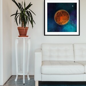 Printable Digital Painting of a Gas Giant Planet, Wall Art, Science ...