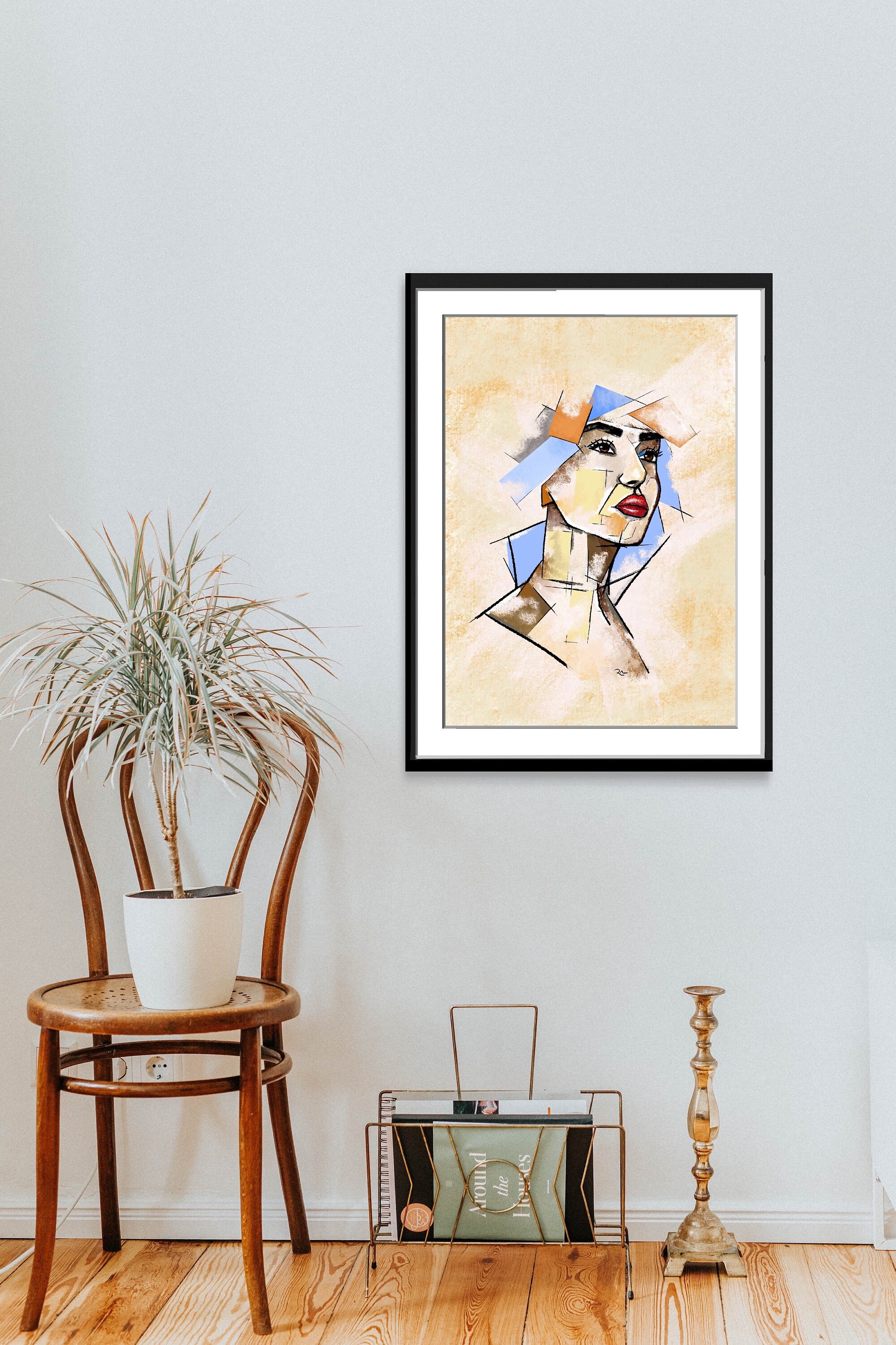 Printable Abstract Portrait Art Abstract Woman's Face - Etsy