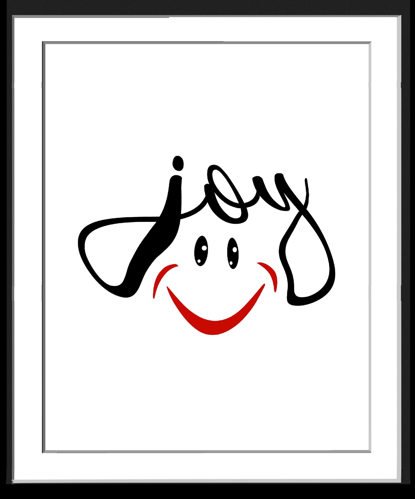 Printable Inspirational Joy Wall Art With Smile | Joy Word Art | Happy ...