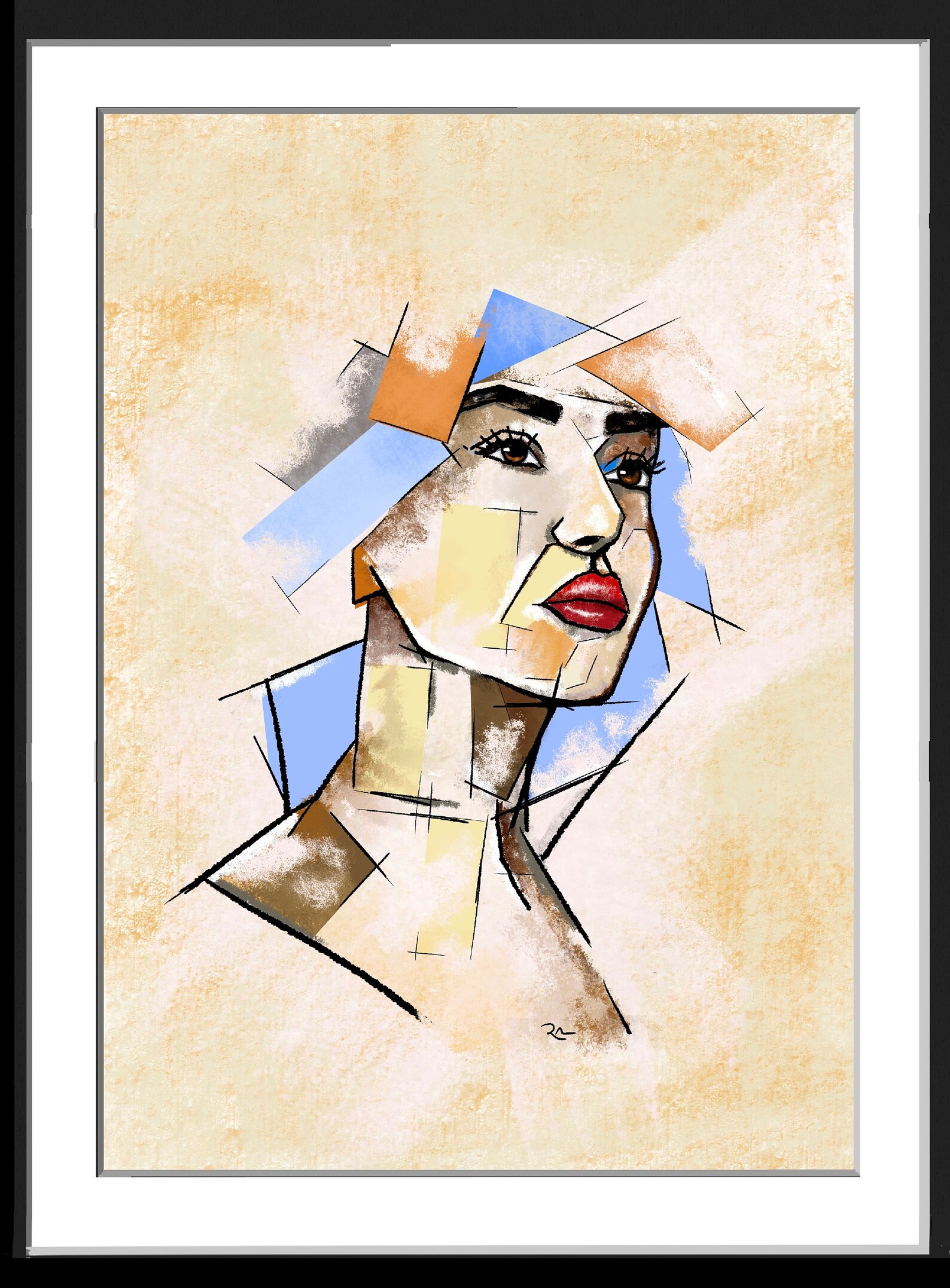 Printable Abstract Portrait Art | Abstract Woman's Face Art | Printable ...