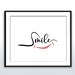 Printable Inspirational Smile Text Print | Wall Art | Smiles | Happy ...
