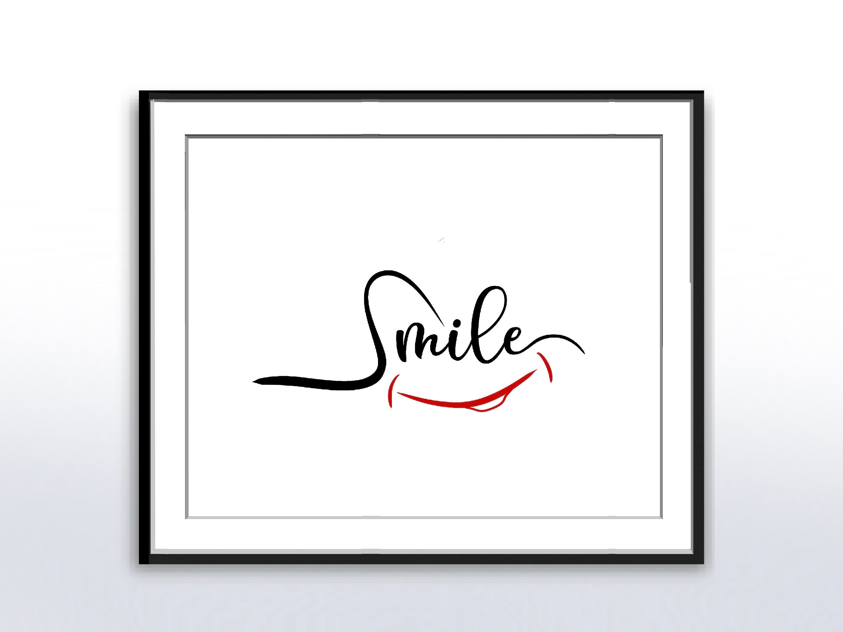 Printable Inspirational Smile Text Print | Wall Art | Smiles | Happy ...