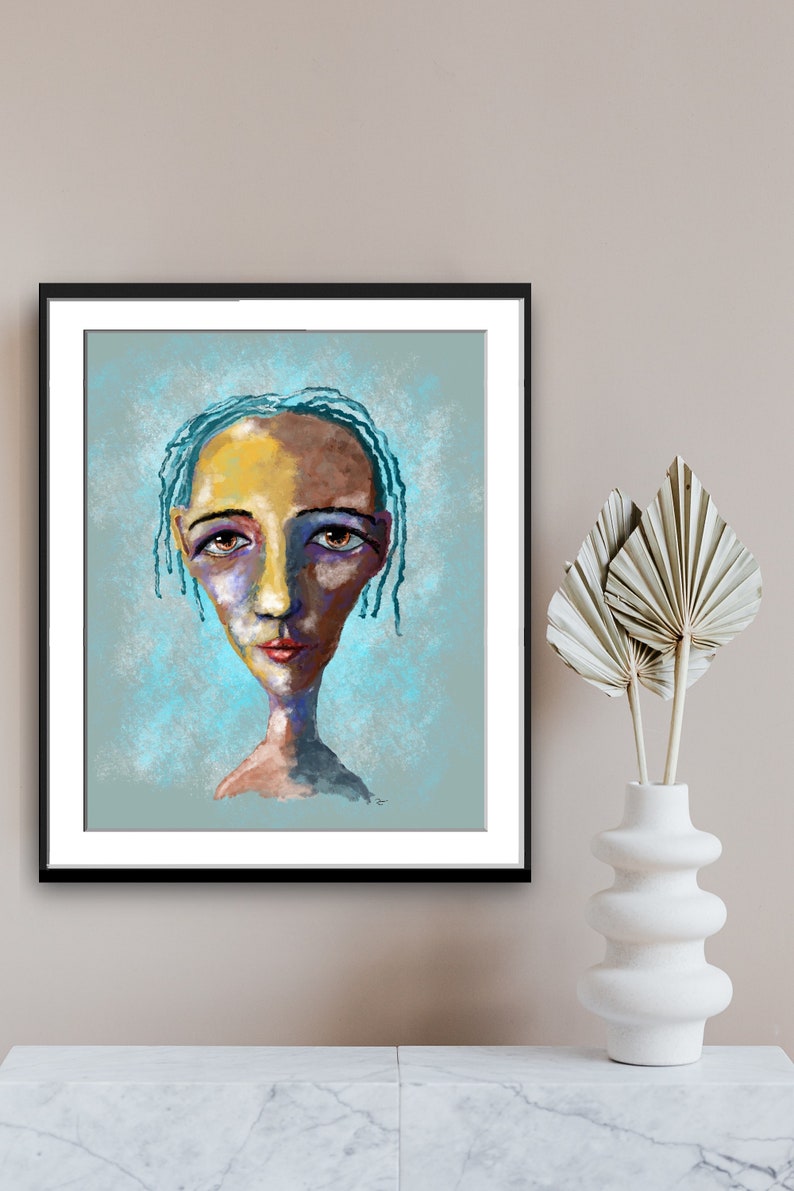 Printable Abstract Portrait Art Abstract Expressionism - Etsy