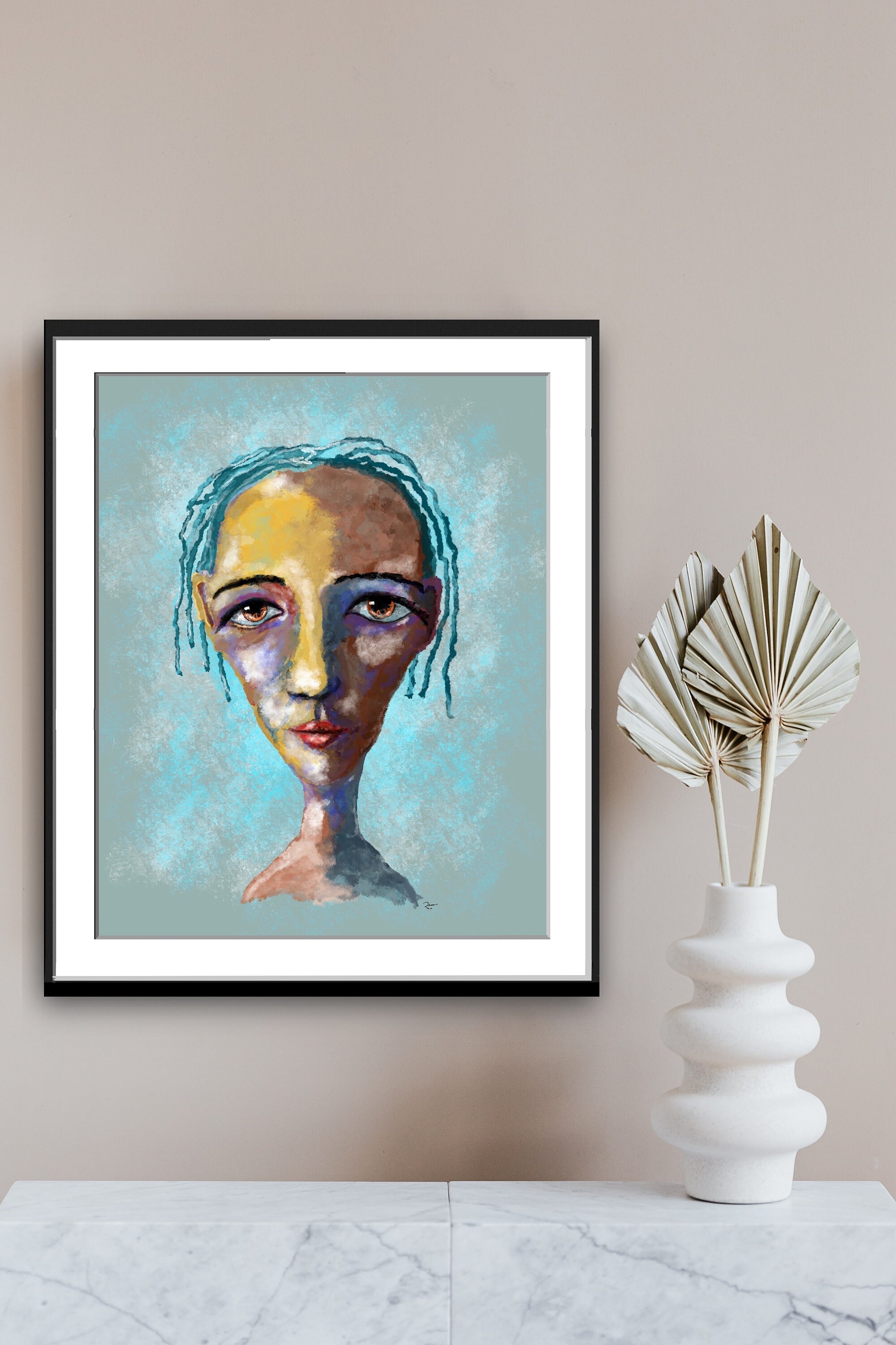 Printable Abstract Portrait Art Abstract Expressionism - Etsy