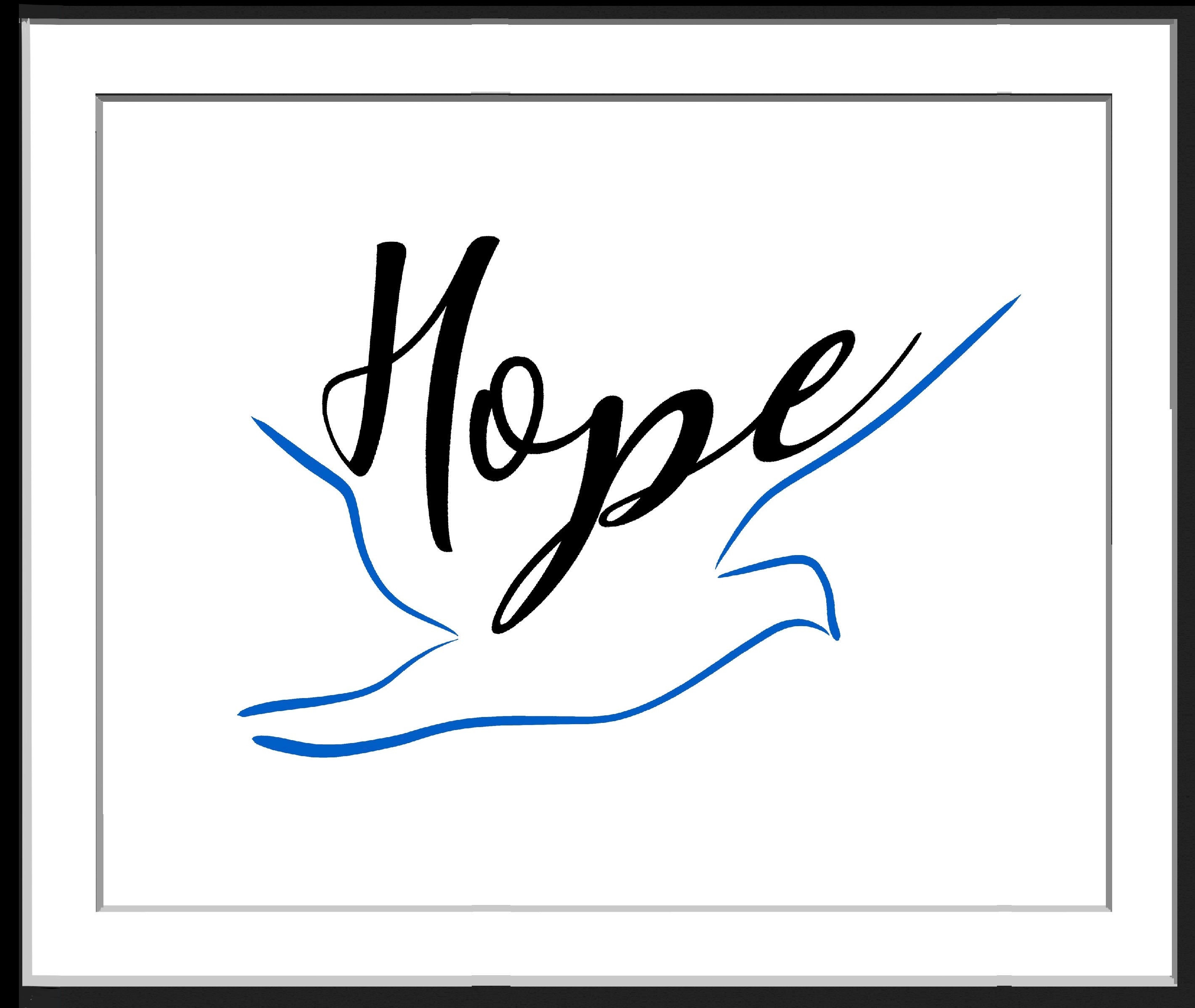 Printable Inspirational Hope Text Riding on Dove Print | Wall Art ...