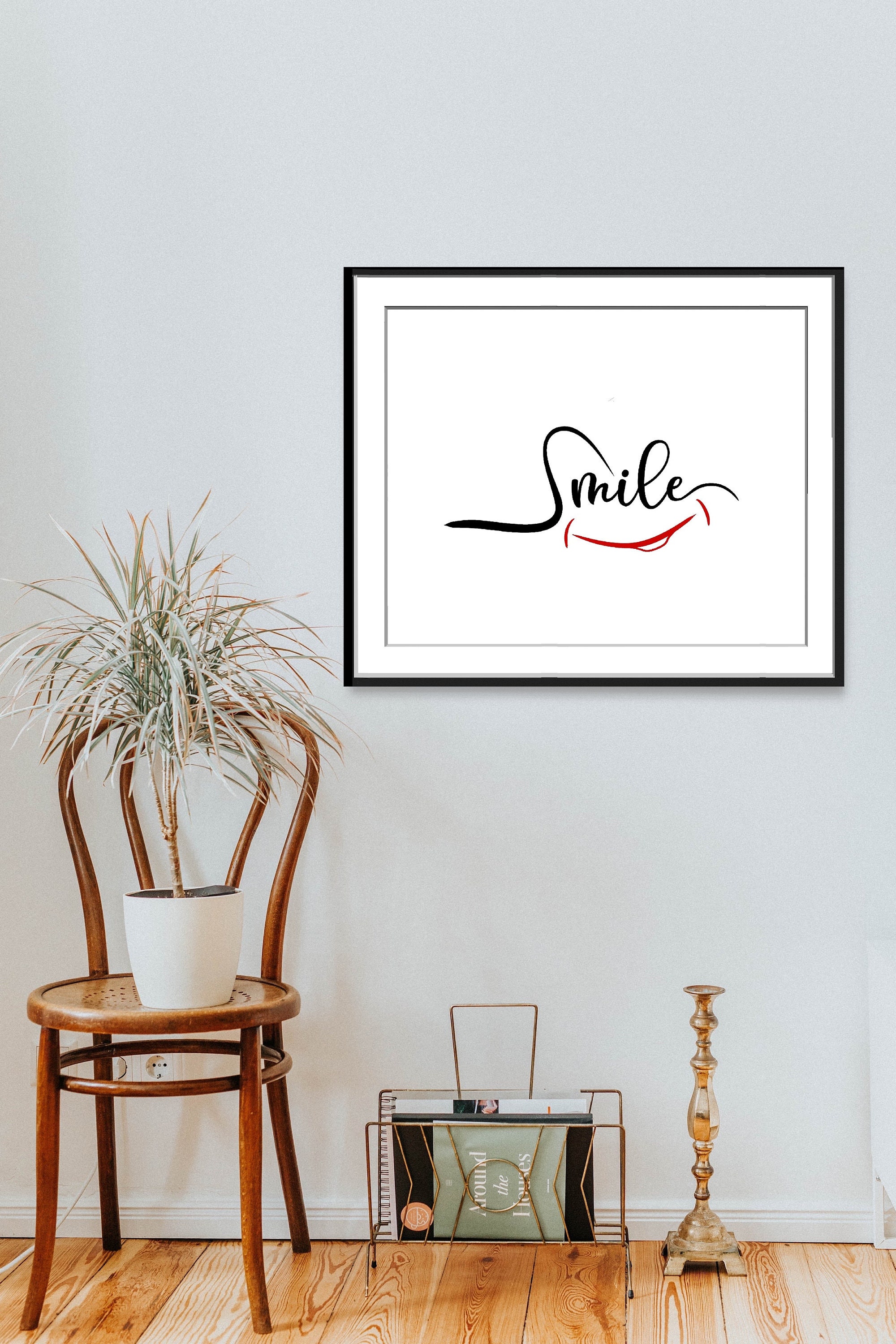 Printable Inspirational Smile Text Print | Wall Art | Smiles | Happy ...
