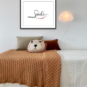 Printable Inspirational Smile Text Print | Wall Art | Smiles | Happy ...