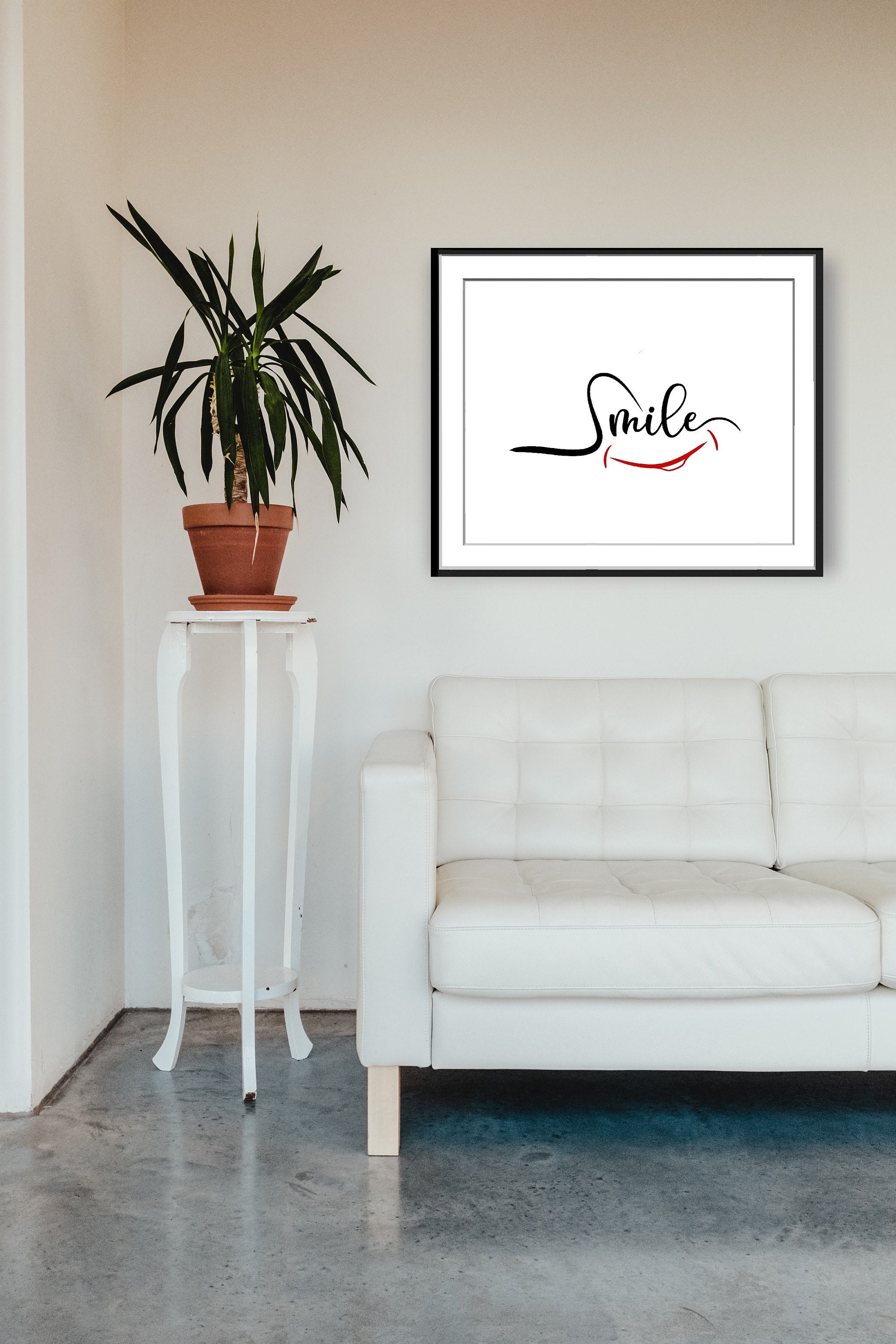 Printable Inspirational Smile Text Print | Wall Art | Smiles | Happy ...
