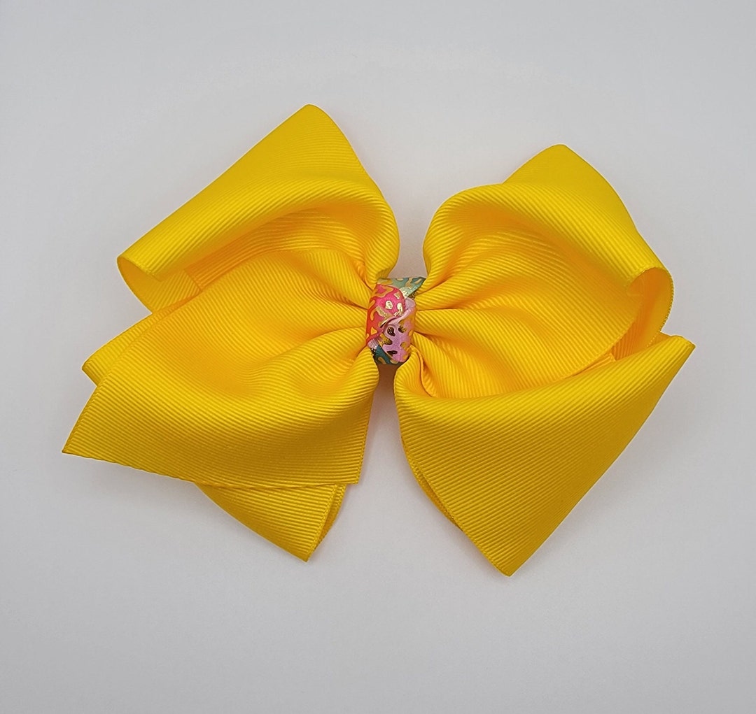 Yellow Hair Bows - Etsy