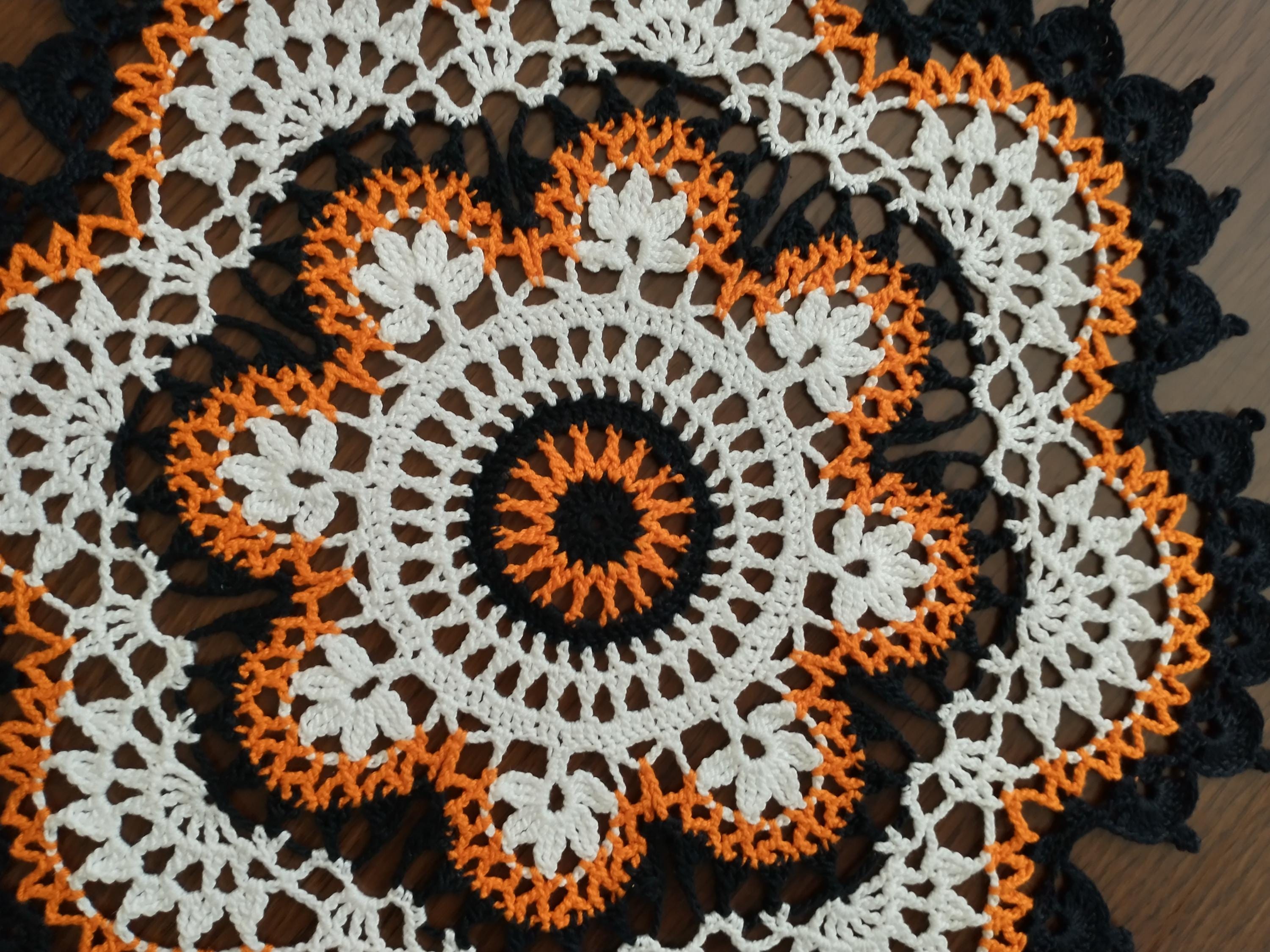 Handmade Crocheted Doily, Crochet Halloween Doily, Halloween Decor ...