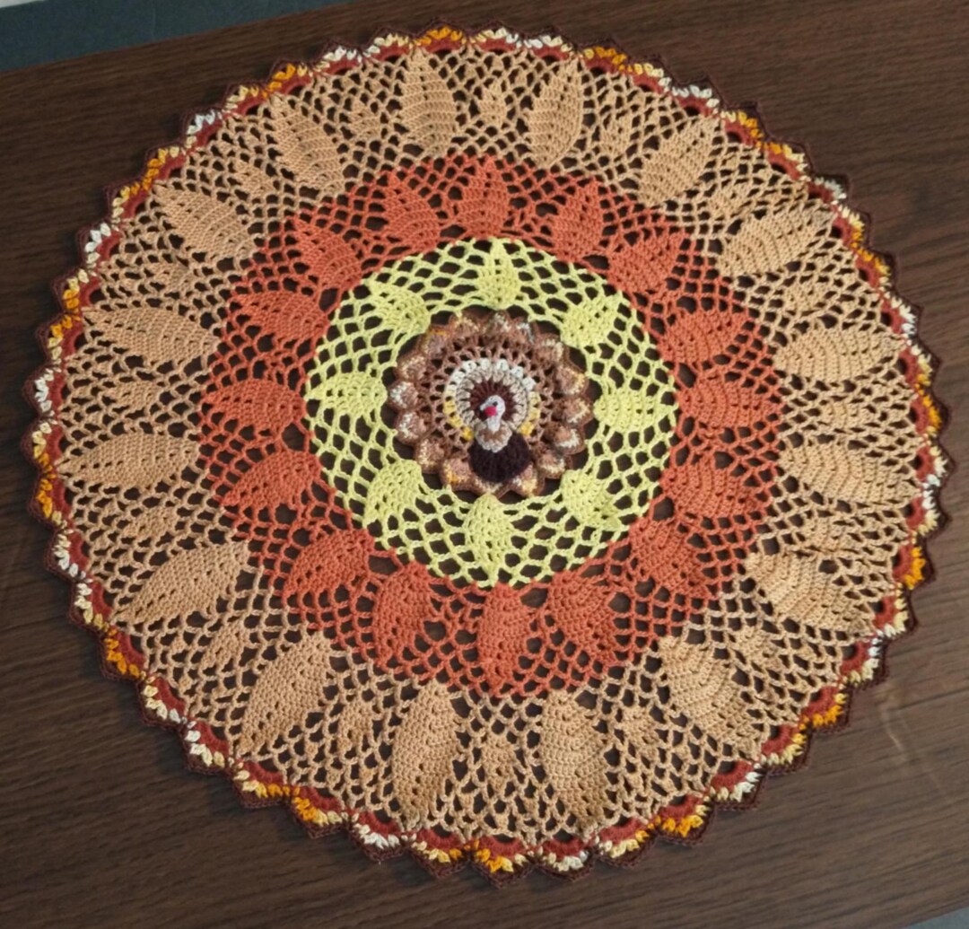 Handmade Crochet Thanksgiving Doily - Etsy