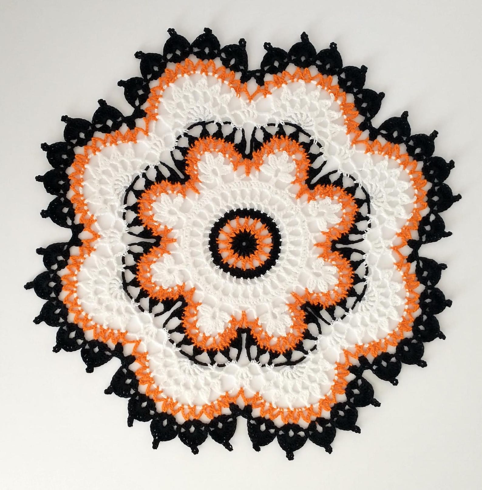 Handmade Crocheted Doily, Crochet Halloween Doily, Halloween Decor ...