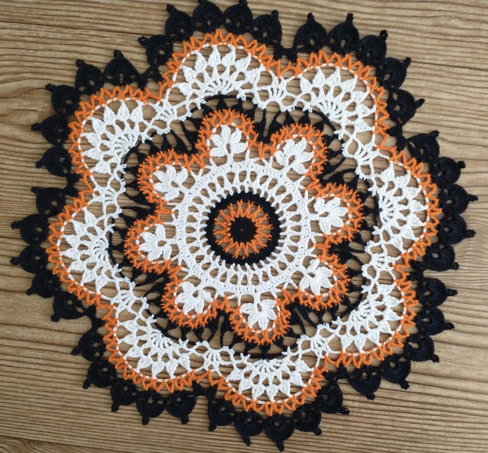 Handmade Crocheted Doily, Crochet Halloween Doily, Halloween Decor ...