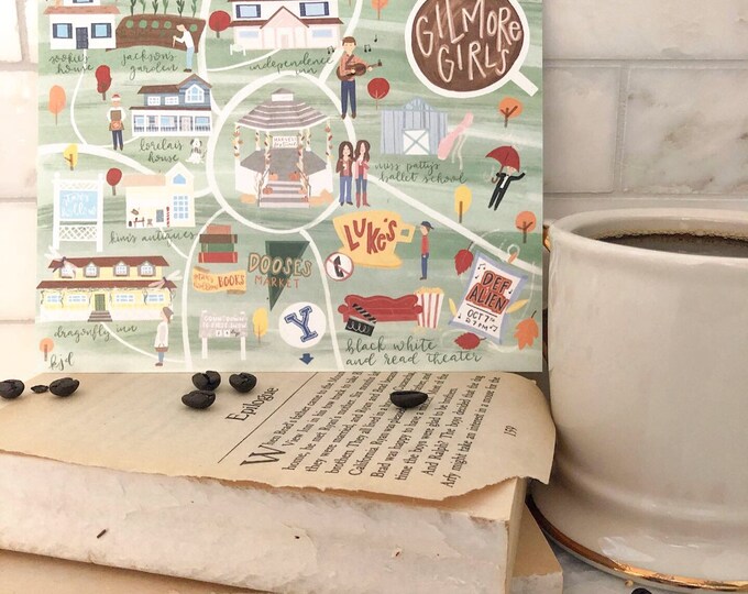 8x10" Gilmore Girls Map - Etsy