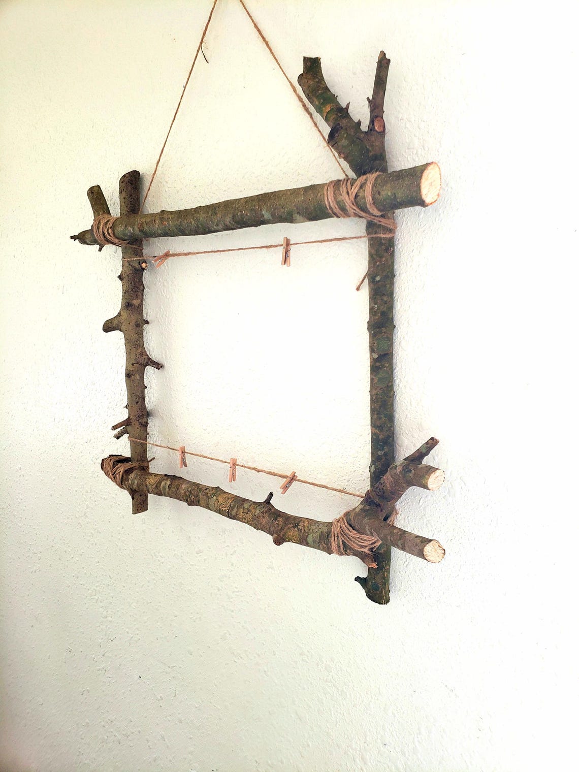 Rustic Twig Picture Frame: Cabin Style Live Oak Wood Frame - Etsy