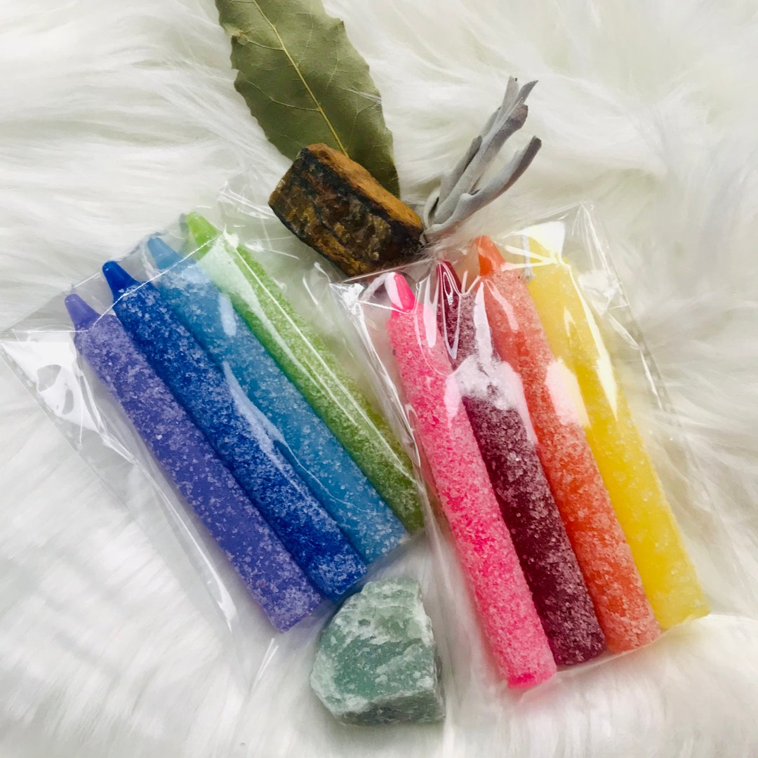 Handmade Salted Color Chime Soy Candles Blessed Lucky Cleansing Vegan ...