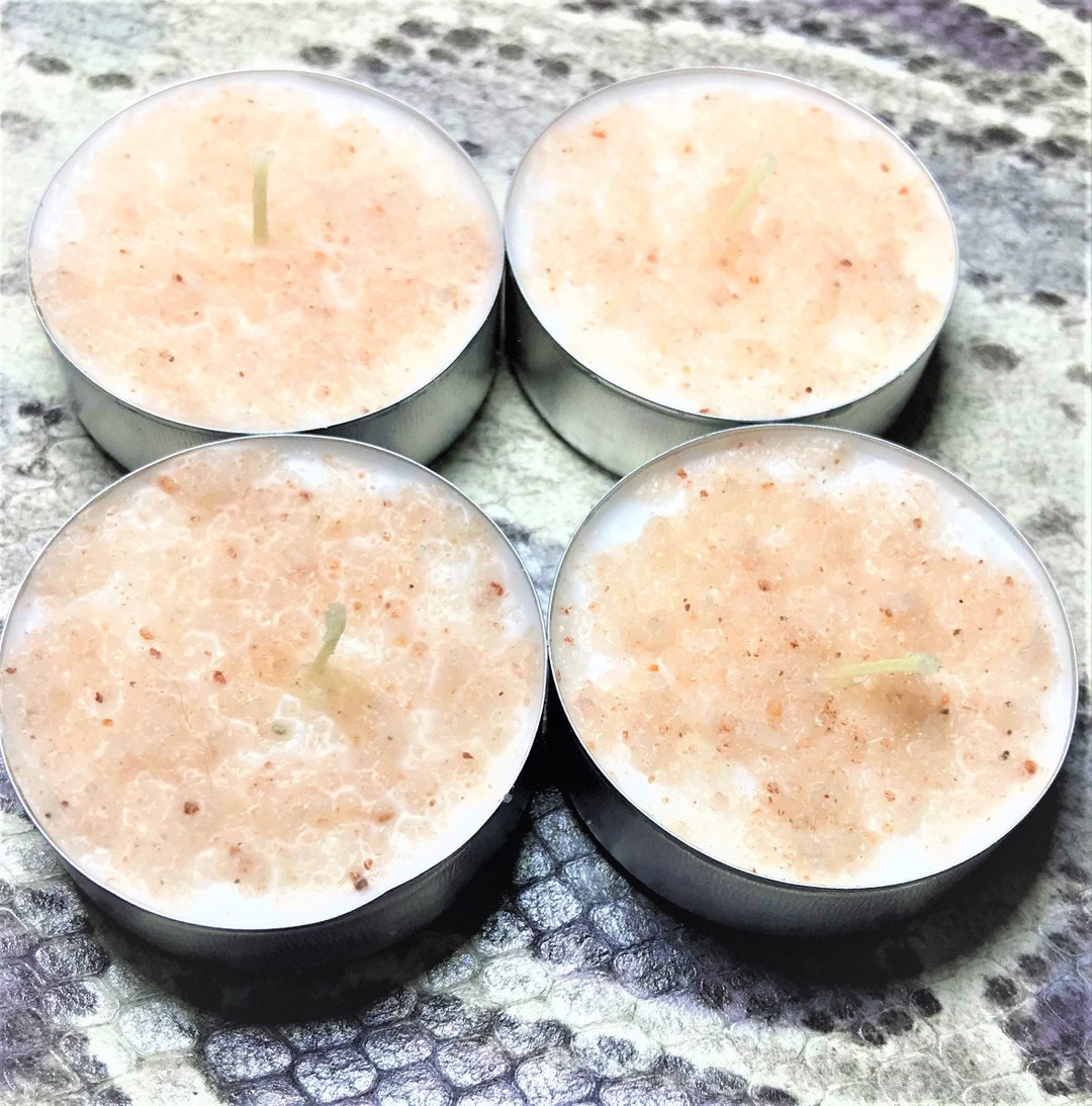 Velas de soja de vainilla de sal rosa del Himalaya hechas a mano / 4pk ...