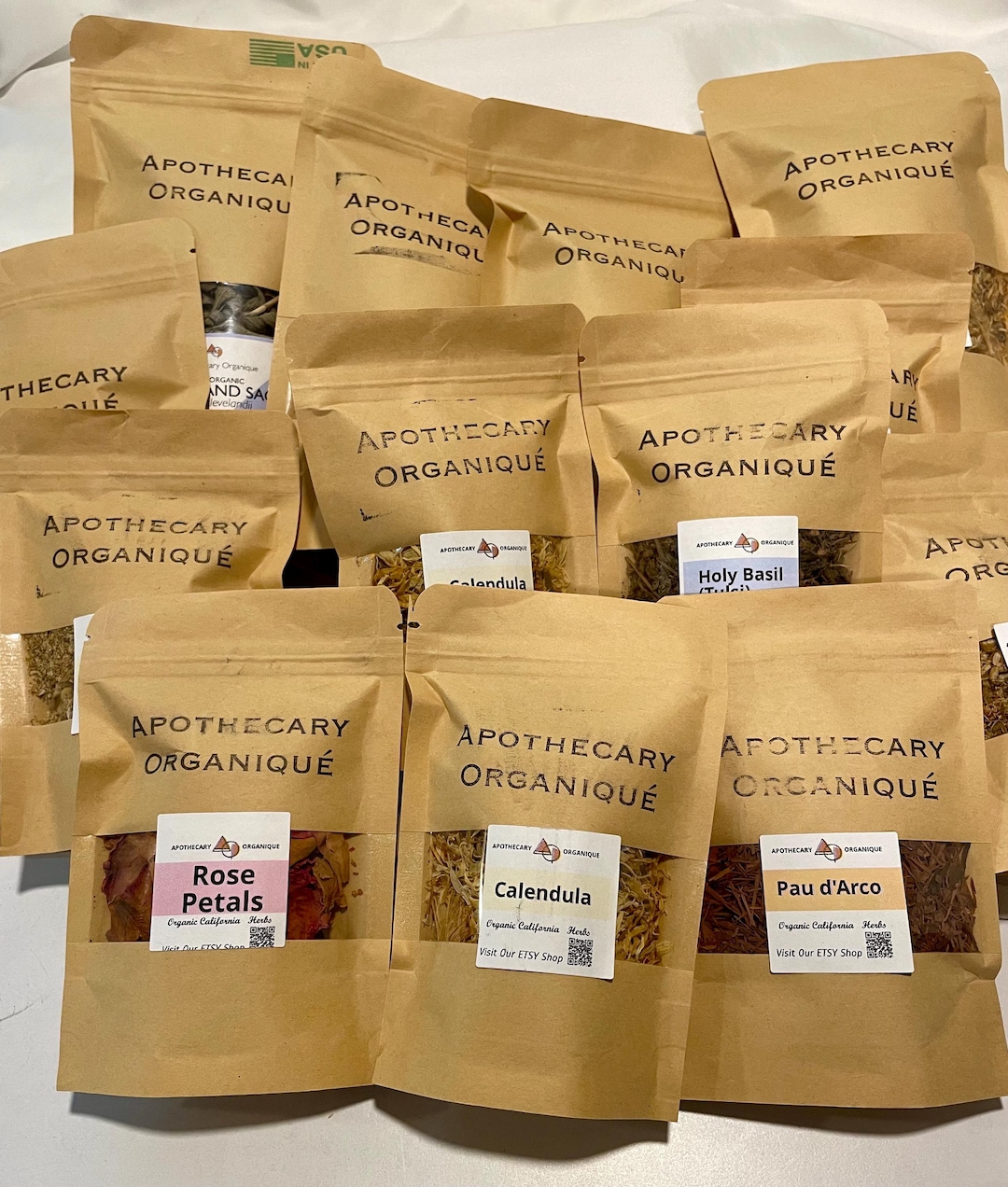Organic Herb Packs | Fresh Dried Apothecary Herbs in Vintage Packs - Etsy