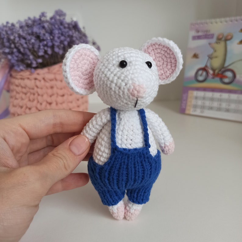 Cute mice toys in clothes Mouse boy in overalls Stuffed | Etsy