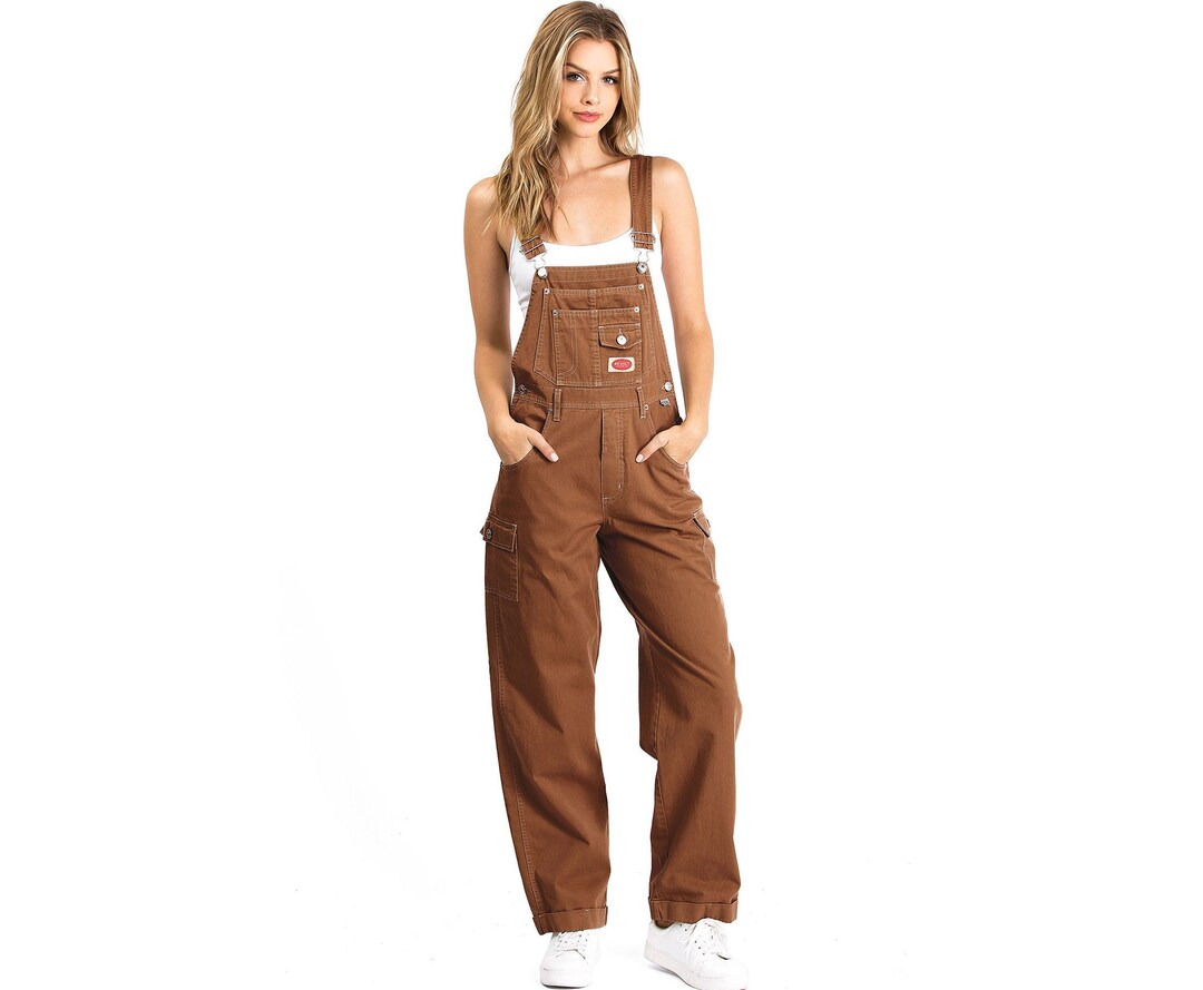 Revolt 1990s Dyed Rust & Olive Vintage Overalls With Cargo - Etsy
