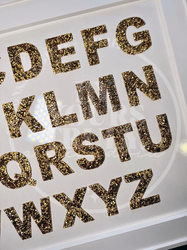Gold Rhinestone Iron on Letter Patch: DIY Denim Jacket Applique - Etsy