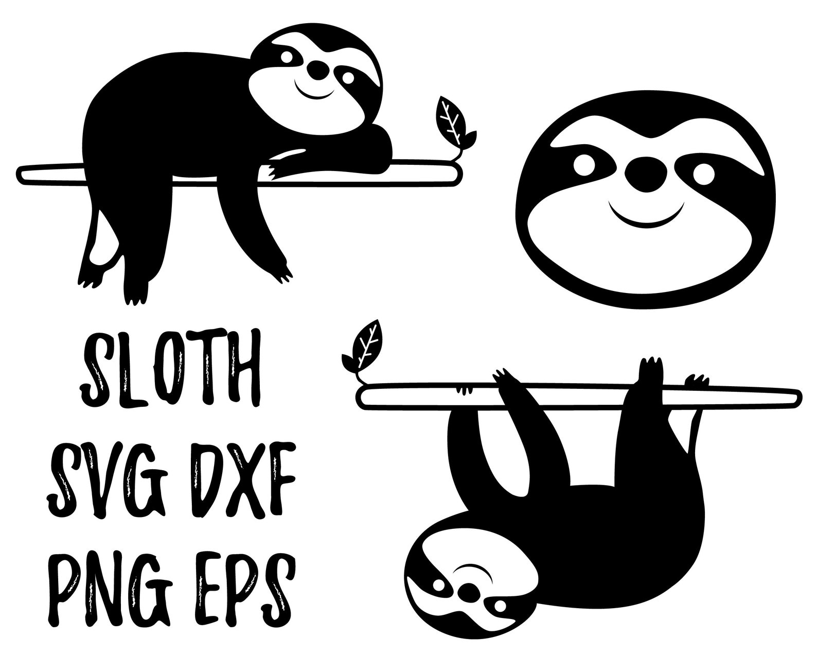 Faultier svg png Clipart. Tier svg dxf Datei für Cricut und | Etsy Schweiz