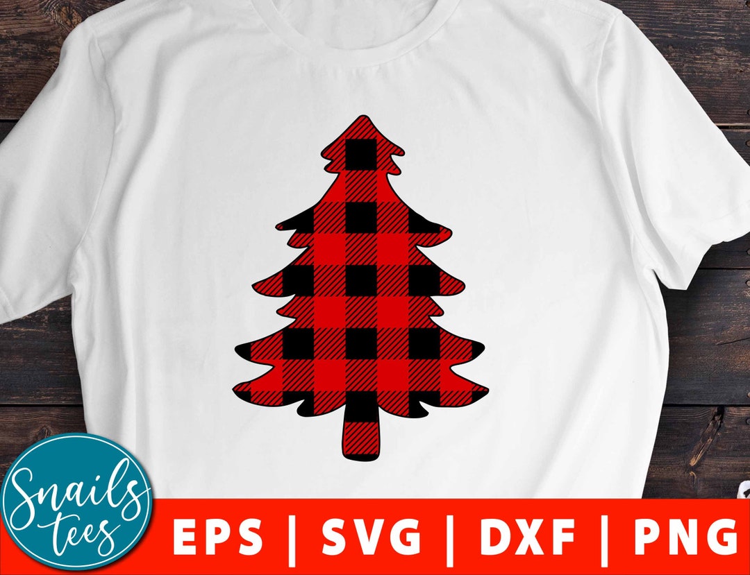 Buffalo Plaid Print Tree Svg, Eps Dxf Png Christmas Tree Svg Plaid Tree ...