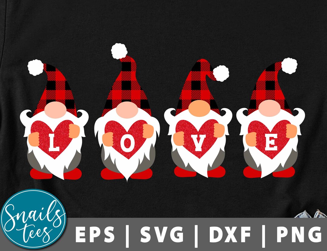 Love Gnome Svg Png Eps Dxf Love Svg Heart Svg Valentine's - Etsy