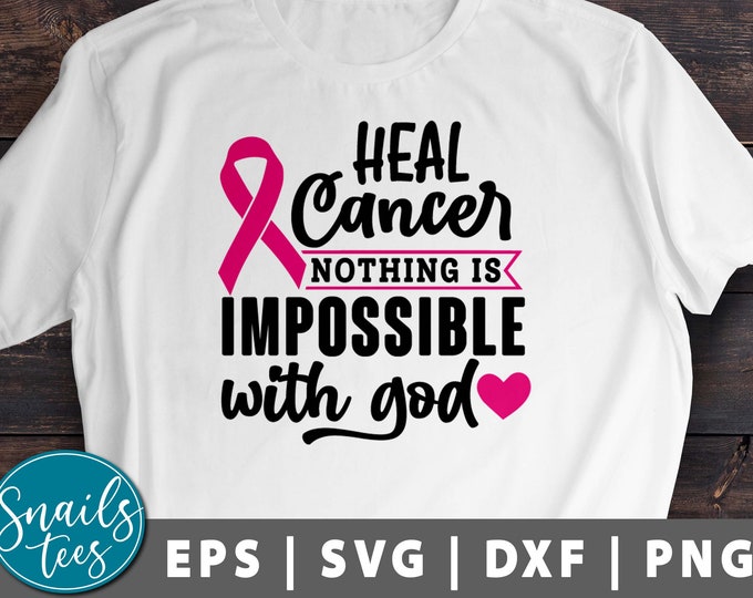 Breast Cancer Svg, Christian Svg, Religious Svg, Fight for a Cure Svg ...