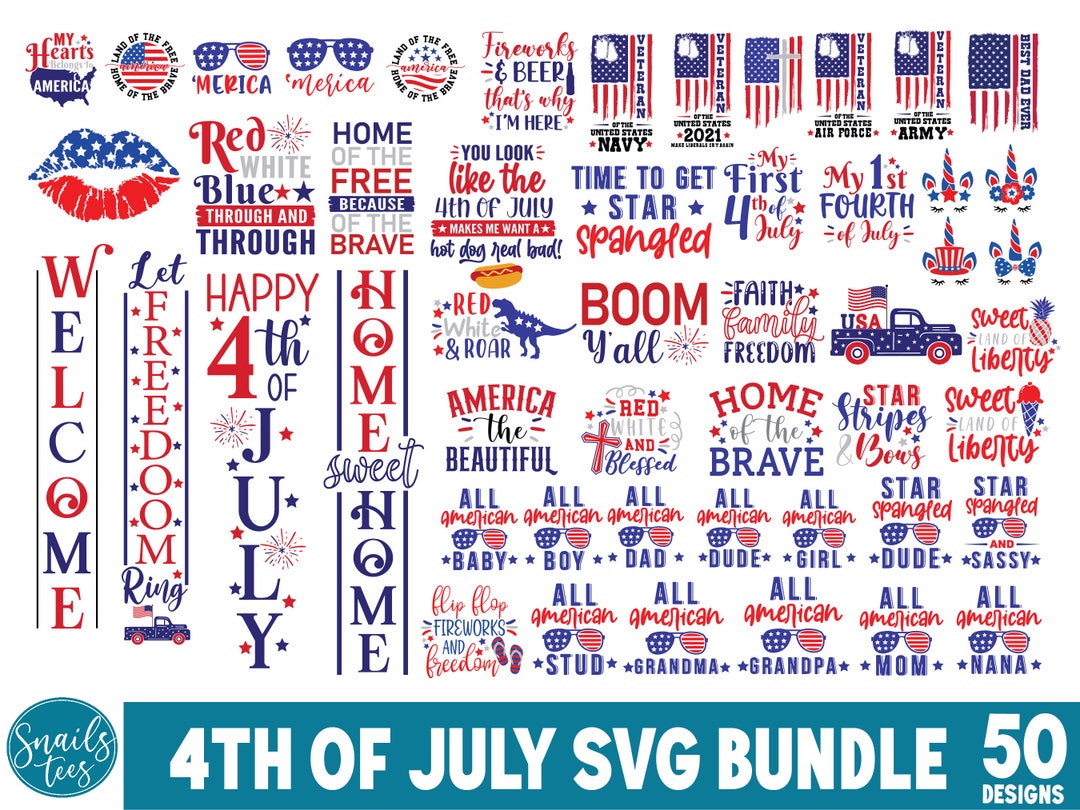4th of July SVG Bundle, America Svg, July 4th SVG, Fourth of July Svg ...
