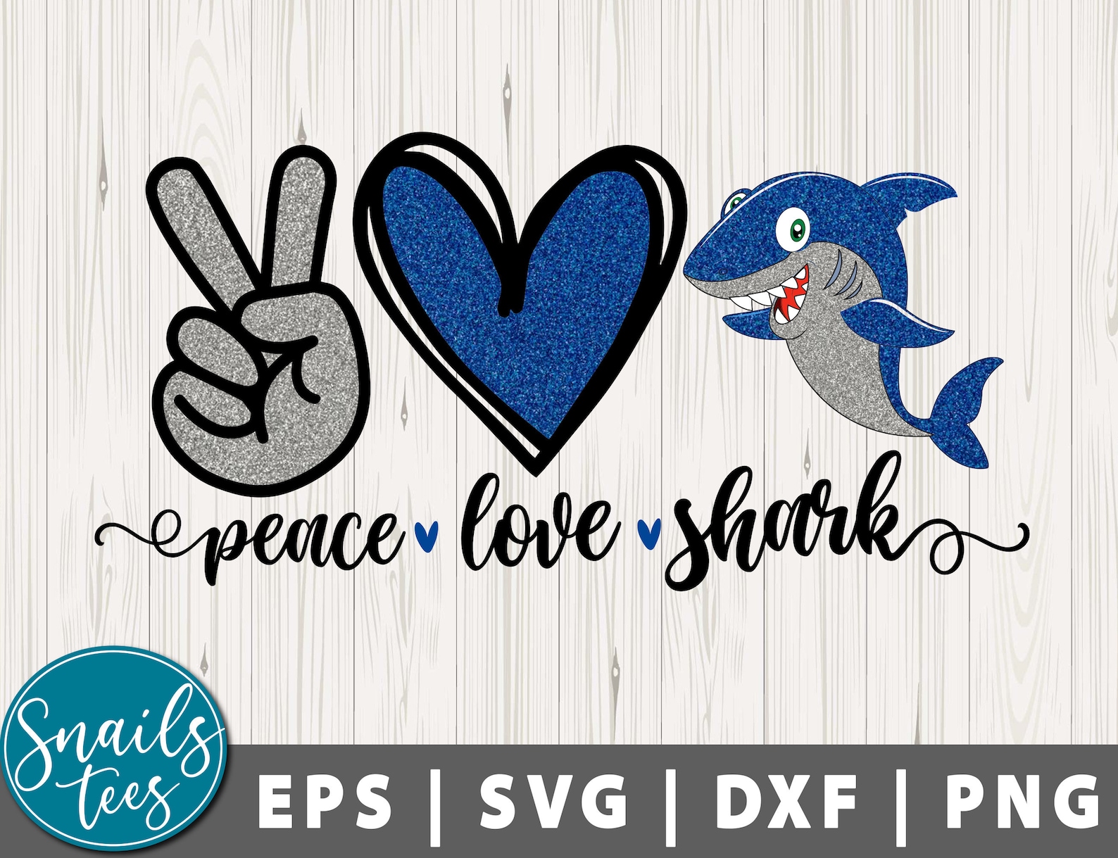 Peace Love Sharks Svg Png Dxf for Sublimation Digital Download Peace ...