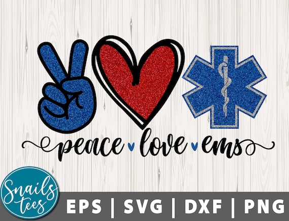 Peace Love Ems Svg Png Dxf for Sublimation Digital Download - Etsy