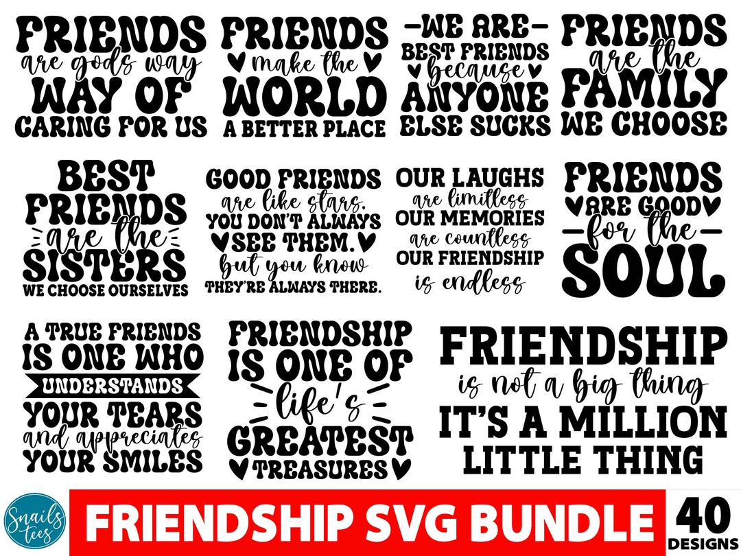 Friendship Svg Bundle, Friendship Svg, Best Friends Svg, Friends Svg ...